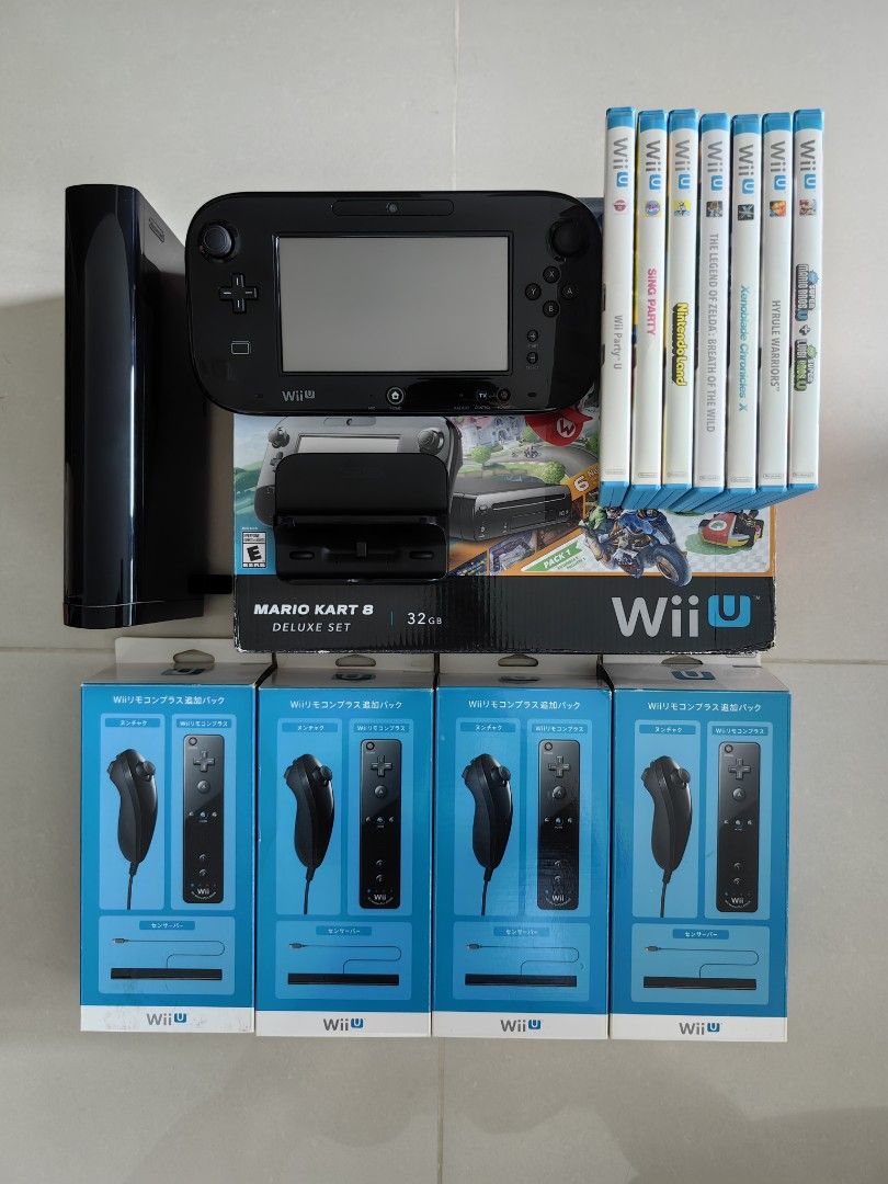 Wii U complete set with 4 controllers and 7 games, Video Gaming, Video ...