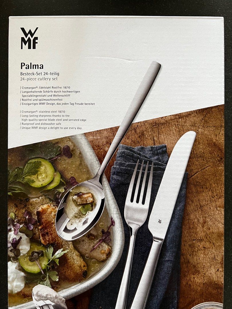 WMF 24 pieces Stainless Steel Cutlery Set, Furniture & Home Living, Kitchenware & Tableware ...
