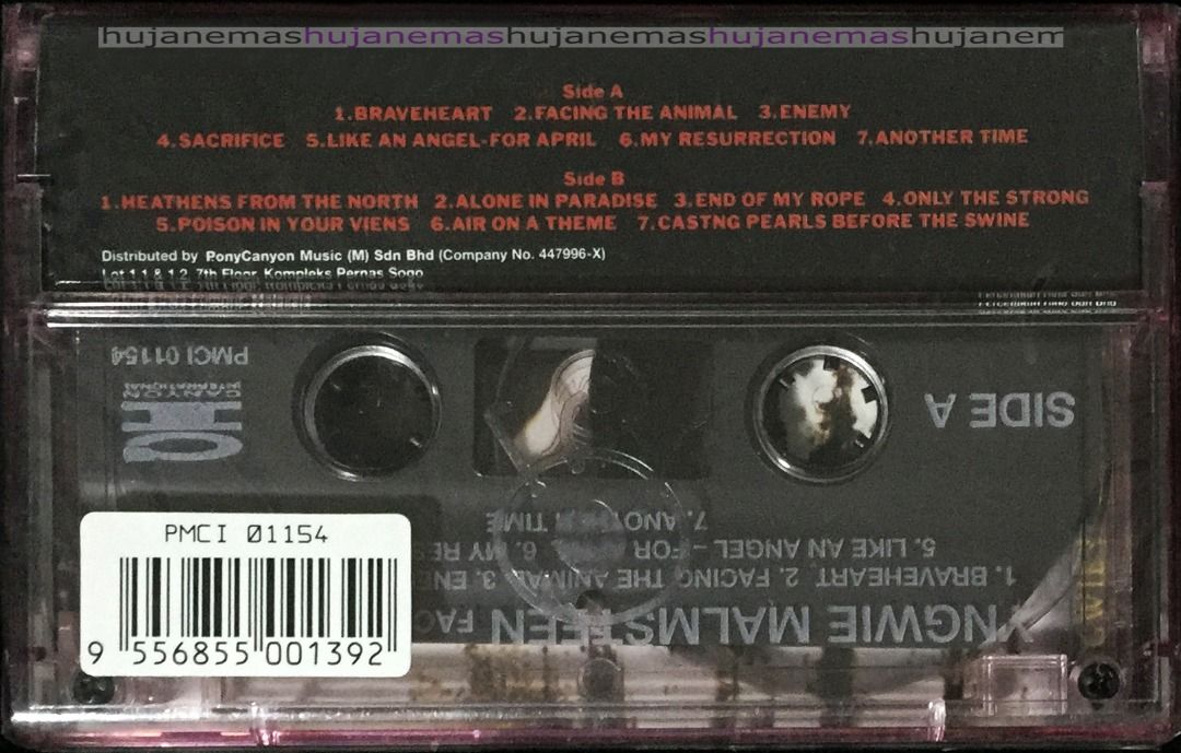 YNGWIE MALMSTEEN - Facing The Animal 1997 PCM CASSETTE (KASET ...