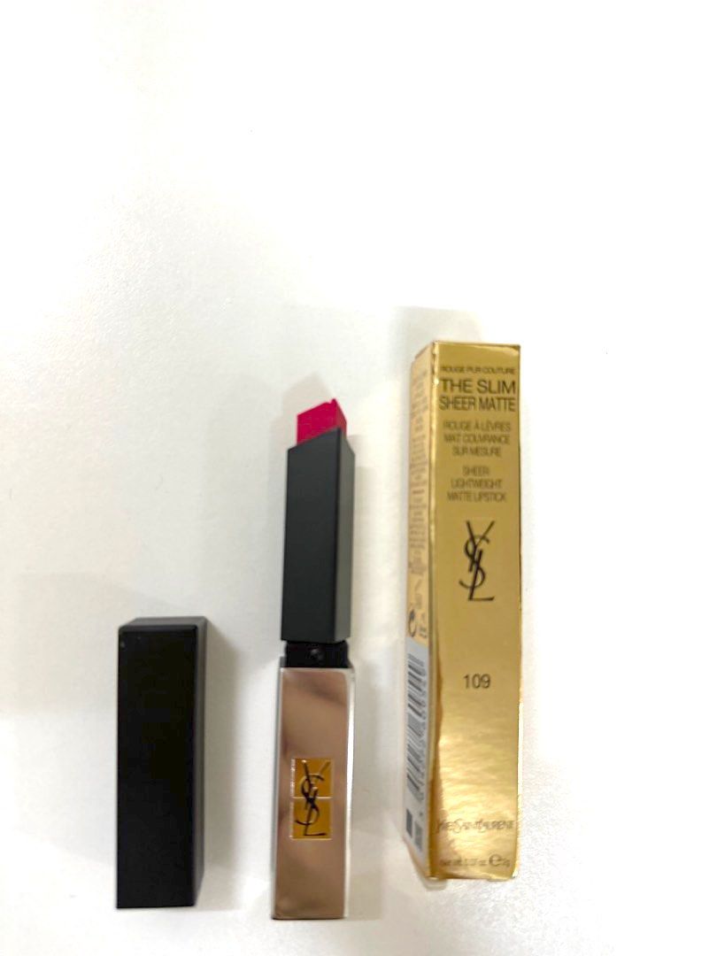 YSL唇膏 lipstick ‘The Slim Sheer Matte’ colour 109, 美容＆化妝品, 健康及美容 - 皮膚護理 ...