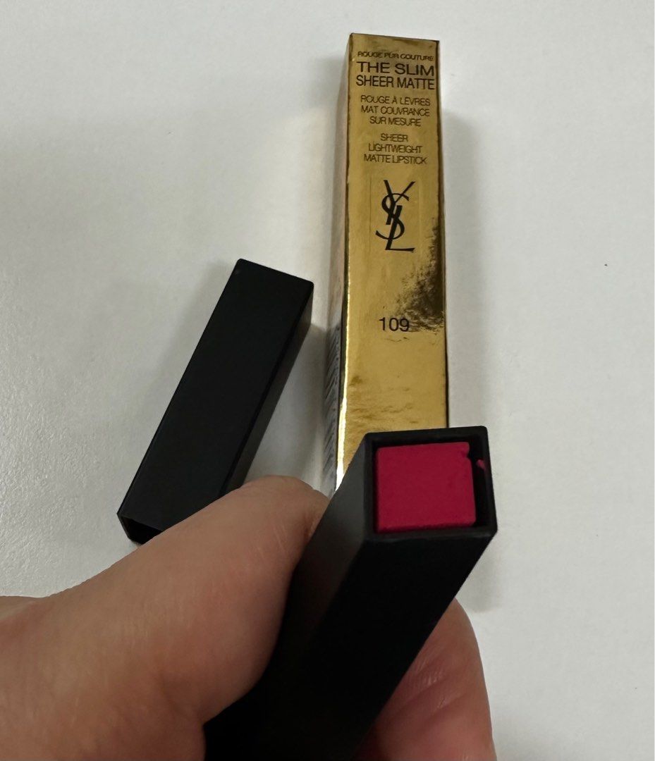 YSL唇膏 lipstick ‘The Slim Sheer Matte’ colour 109, 美容＆化妝品, 健康及美容 - 皮膚護理 ...