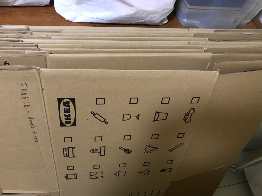 10 X IKEA Moving Boxes, Furniture & Home Living, Home Improvement ...
