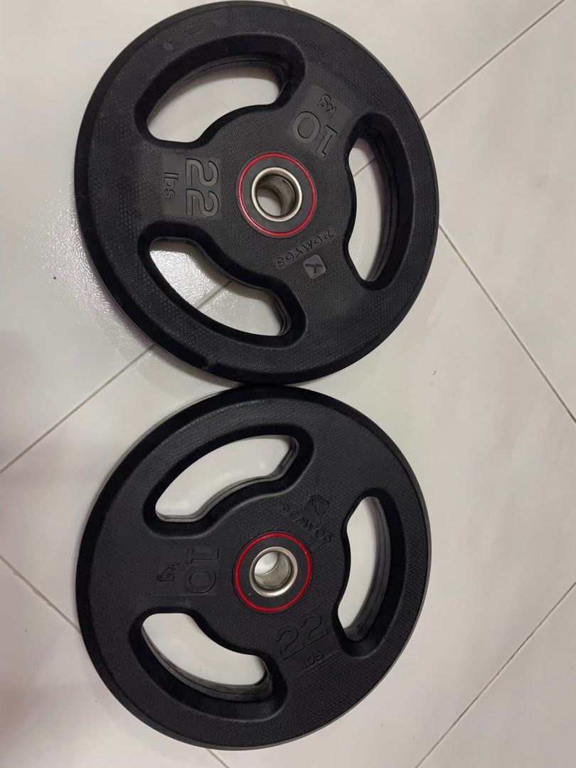 10kg / 5kg / 2.5kg Rubber coated 28mm Weight plate, Sports Equipment, Exercise & Fitness ...