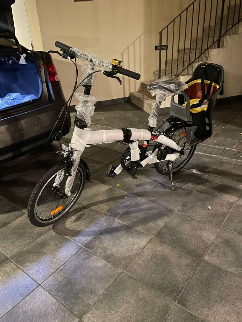 20" Foldable NeoRider 7 Speed Sunrun Trigger Gear with Baby Childseat ...