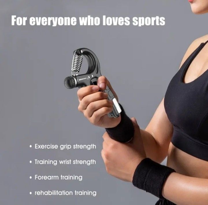 5kg-60kg Adjustable Resistance Hand Grip Gripper Wrist Arm Finger ...