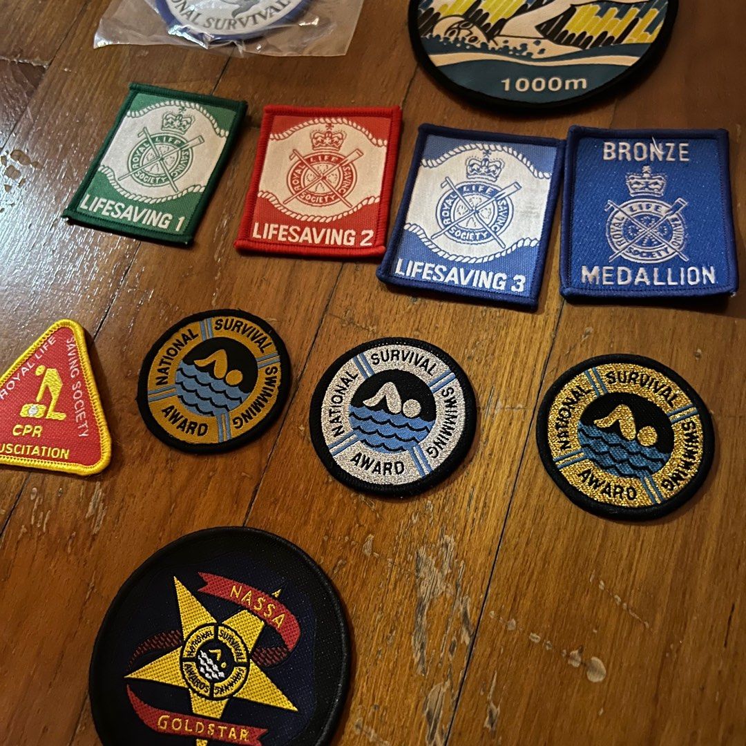 90s Vintage Swimming Badge Patches National Survivor Swimming Award ...