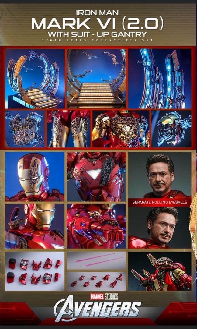 首日 首小時 會員 訂單 mark6 MMS688 Iron Man Mark VI (2.0) With Suit-Up Gantry ...