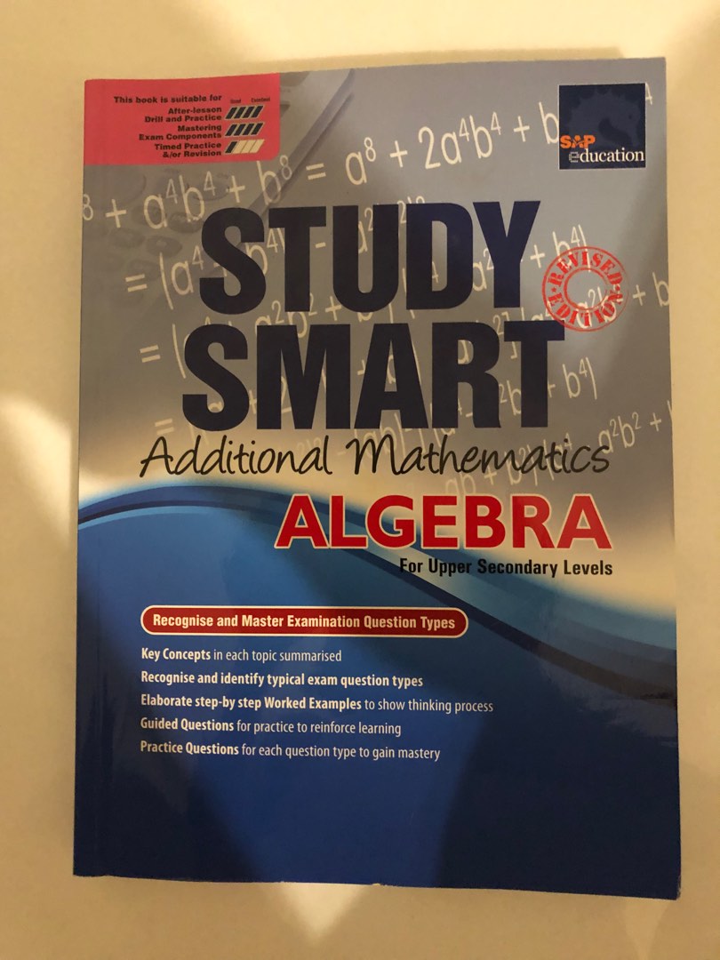 Algebra - Study Smart, Hobbies & Toys, Books & Magazines, Assessment ...