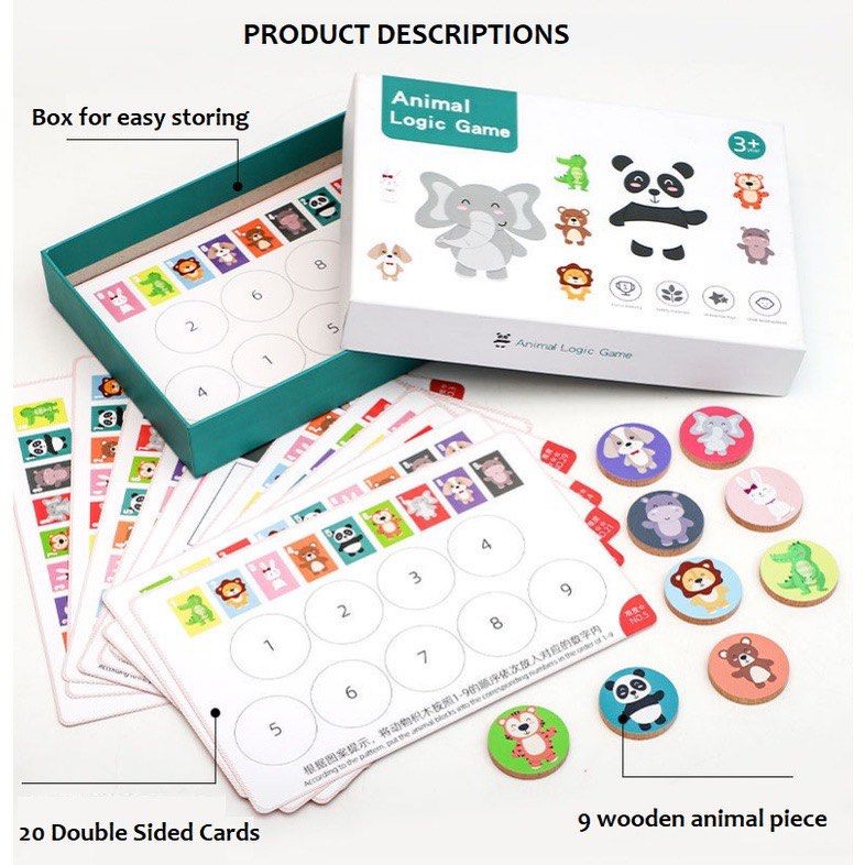 Animal Logic Game/ Kid Game for Single Player/ Kids Thinking Game for ...