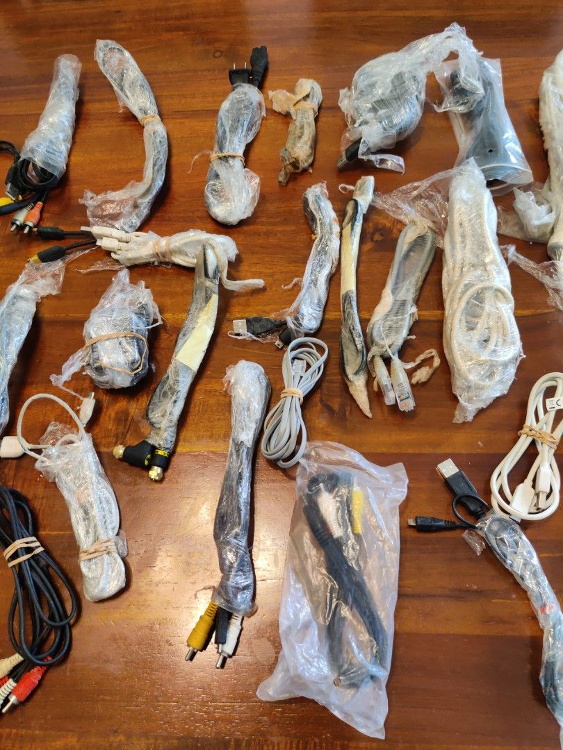 Assorted cables AV, Ethernet, HDMI, USB etc, Computers & Tech, Parts ...