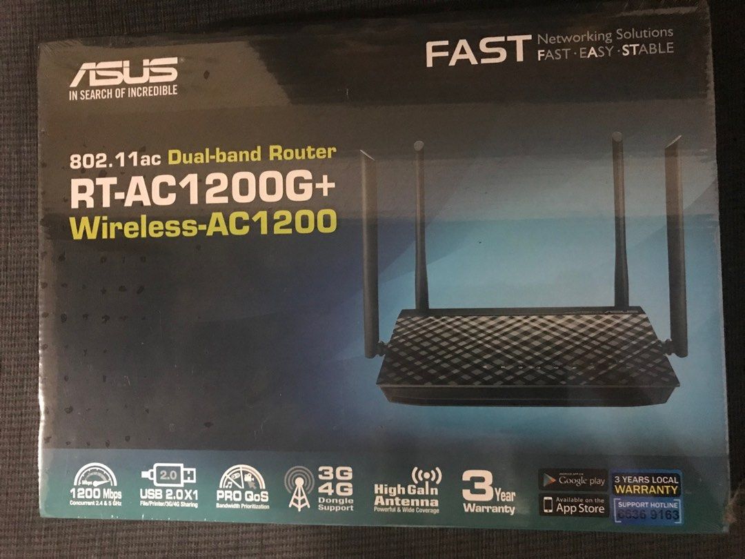 ASUS AC1200 Dual Band WiFi Router, Computers & Tech, Parts ...