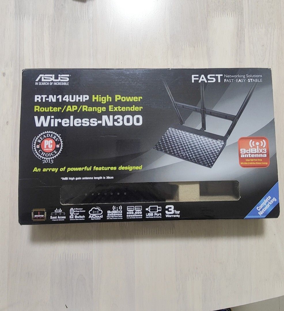 Asus wireless N300 high power router, Computers & Tech, Parts ...