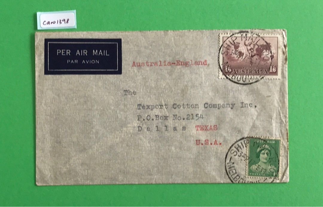 Australia mail to USA, big Melbourne ship mail postmarks 17 Feb 1939 ...