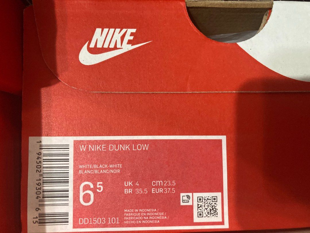 Authentic local store receipt Nike Dunk Low Panda brand new available ...