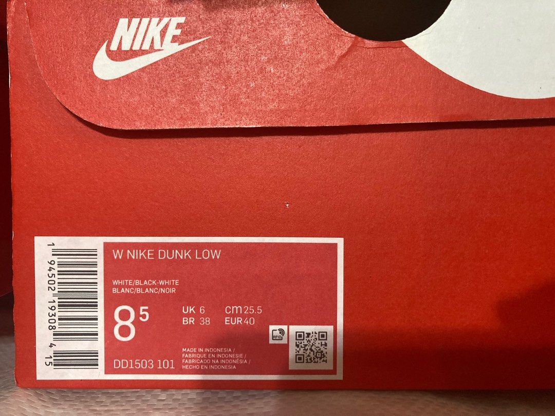 Authentic local store receipt Nike Dunk Low Panda brand new available ...
