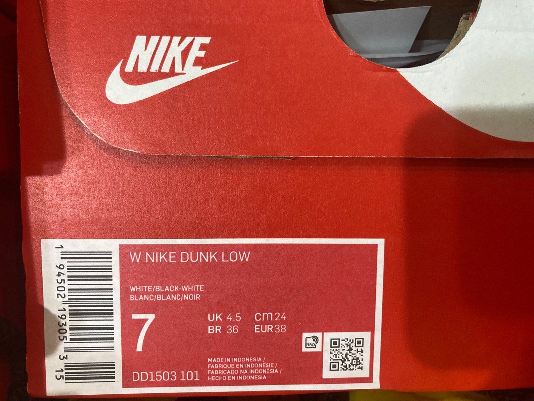 Authentic local store receipt Nike Dunk Low Panda brand new available ...