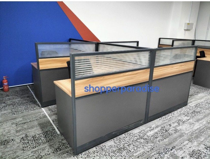 B152 Workstation w Partition, Office Table, System Furniture Cubicle ...