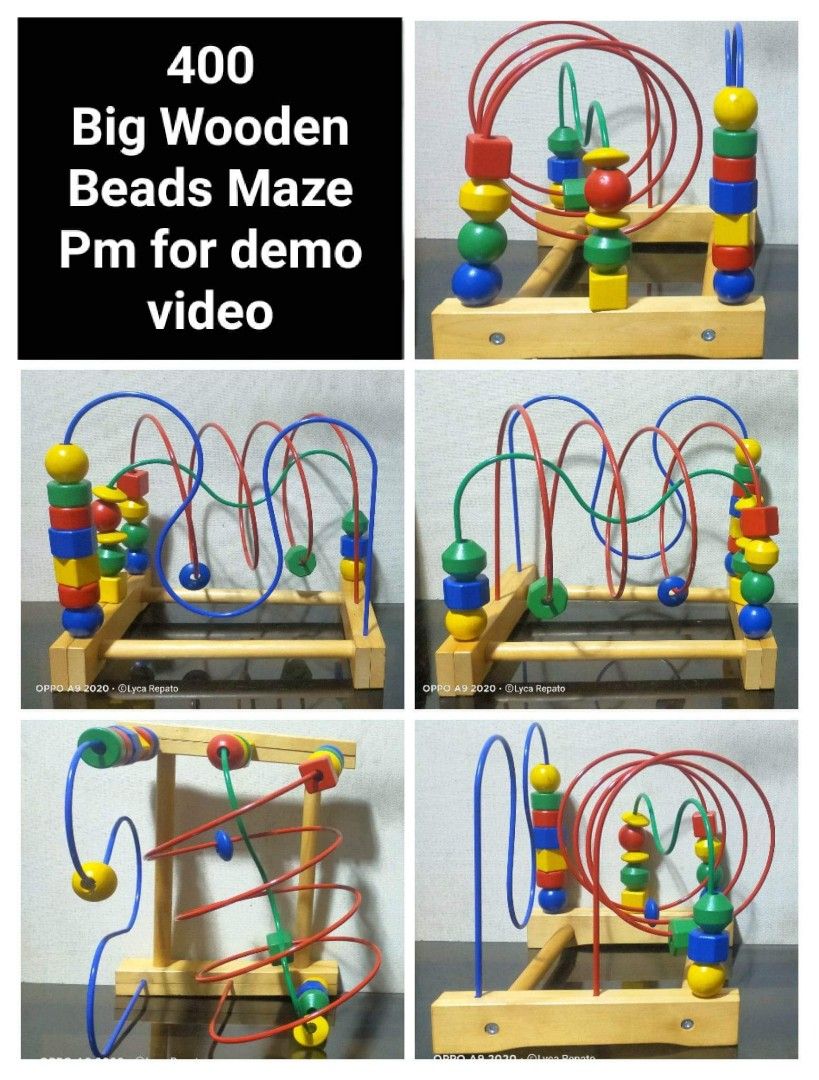 Big Wooden Beads Maze, Hobbies & Toys, Toys & Games on Carousell