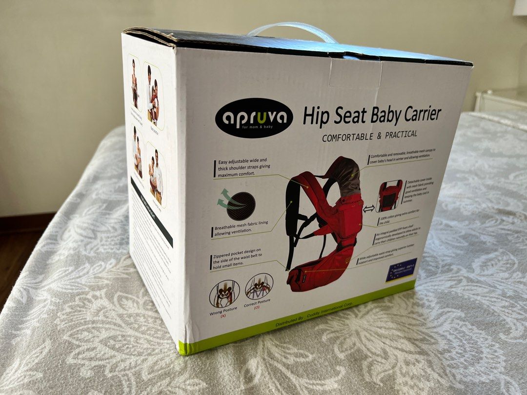 [BRAND NEW] Apruva Hip Seat Carrier in Classic Coffee, Babies & Kids ...
