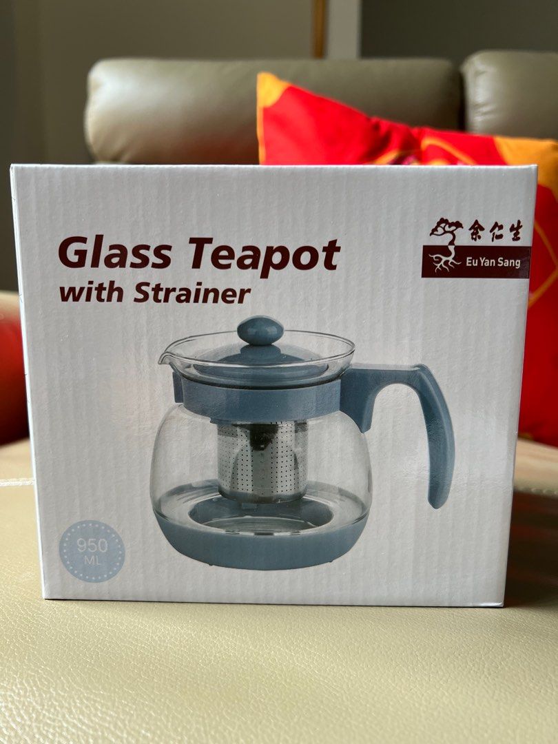 Brand New Teapot with Strainer, Furniture & Home Living, Kitchenware ...