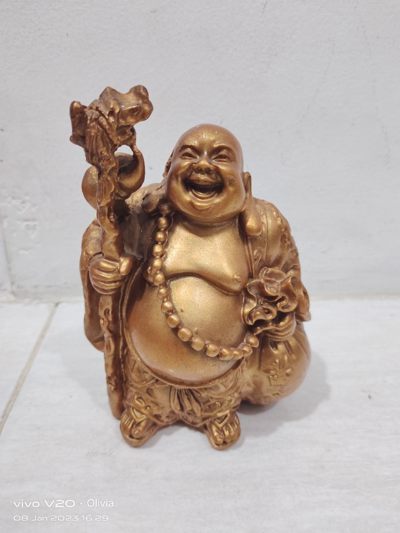 Budha Julai Tongkat Naga Fiber Kuno Jadul Antik, Antik, Pajangan di Carousell