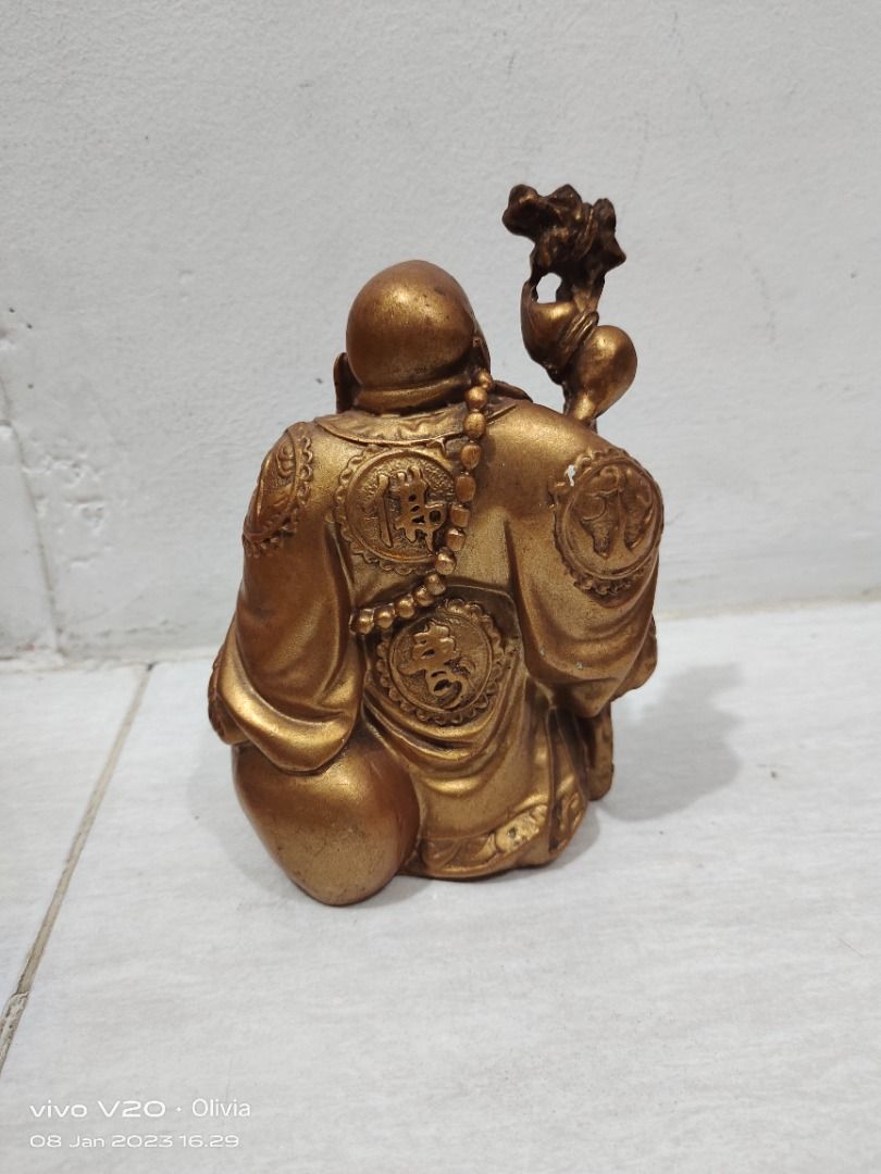 Budha Julai Tongkat Naga Fiber Kuno Jadul Antik, Antik, Pajangan di Carousell