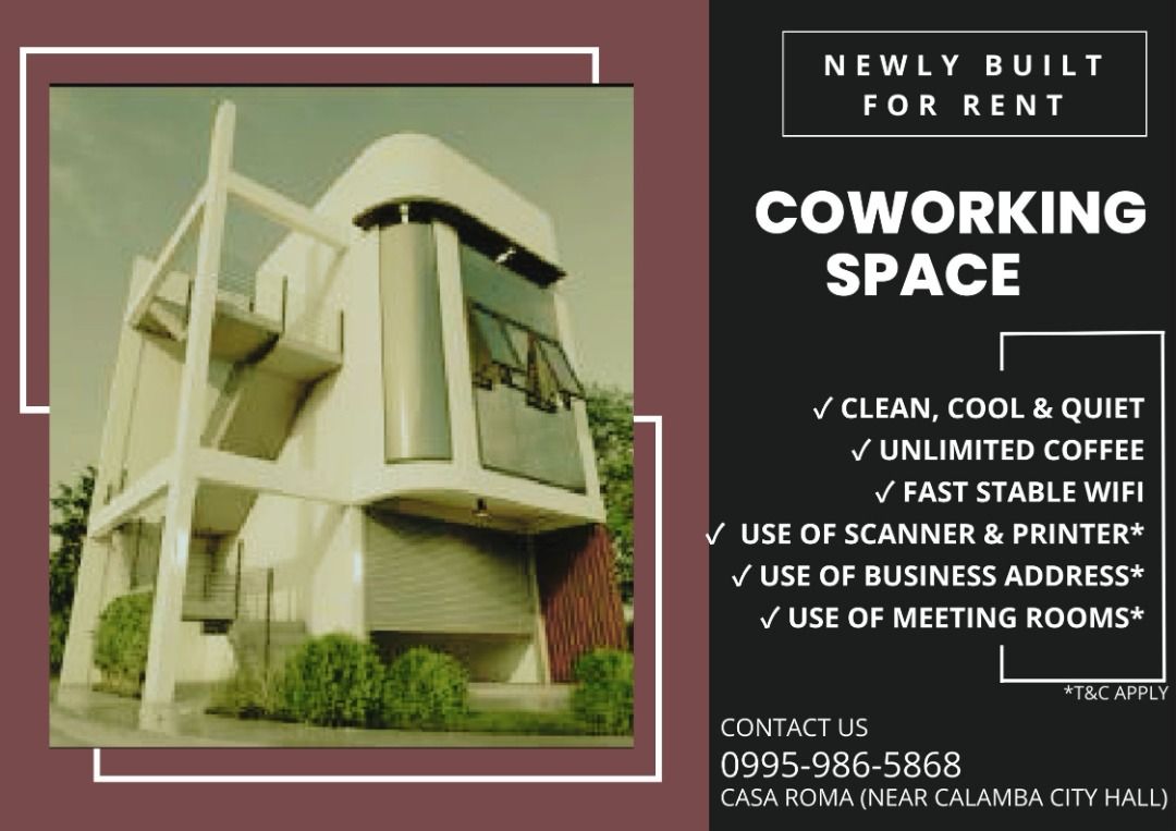 Calamba Coworking Space near Calamba City Hall, Property, Rentals, Commercial on Carousell