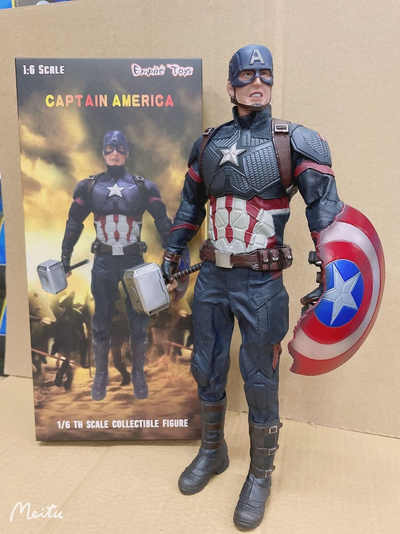 Captain America battle damage figure from the movie Avenger End Game ...