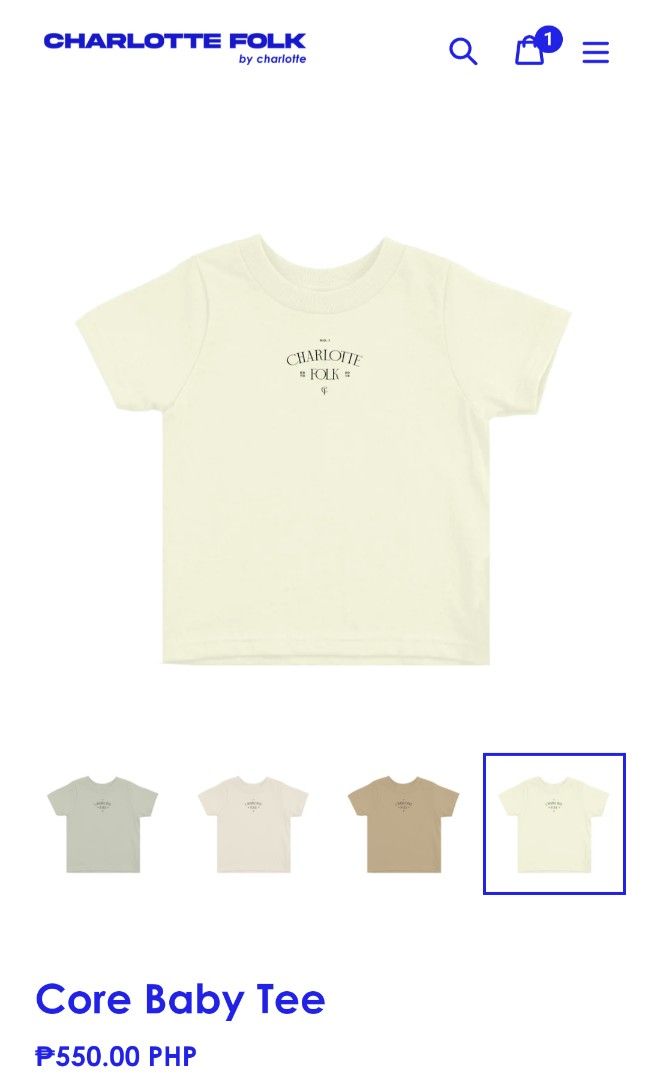 Charlotte Folk Core Baby Tee, Women's Fashion, Tops, Shirts on Carousell