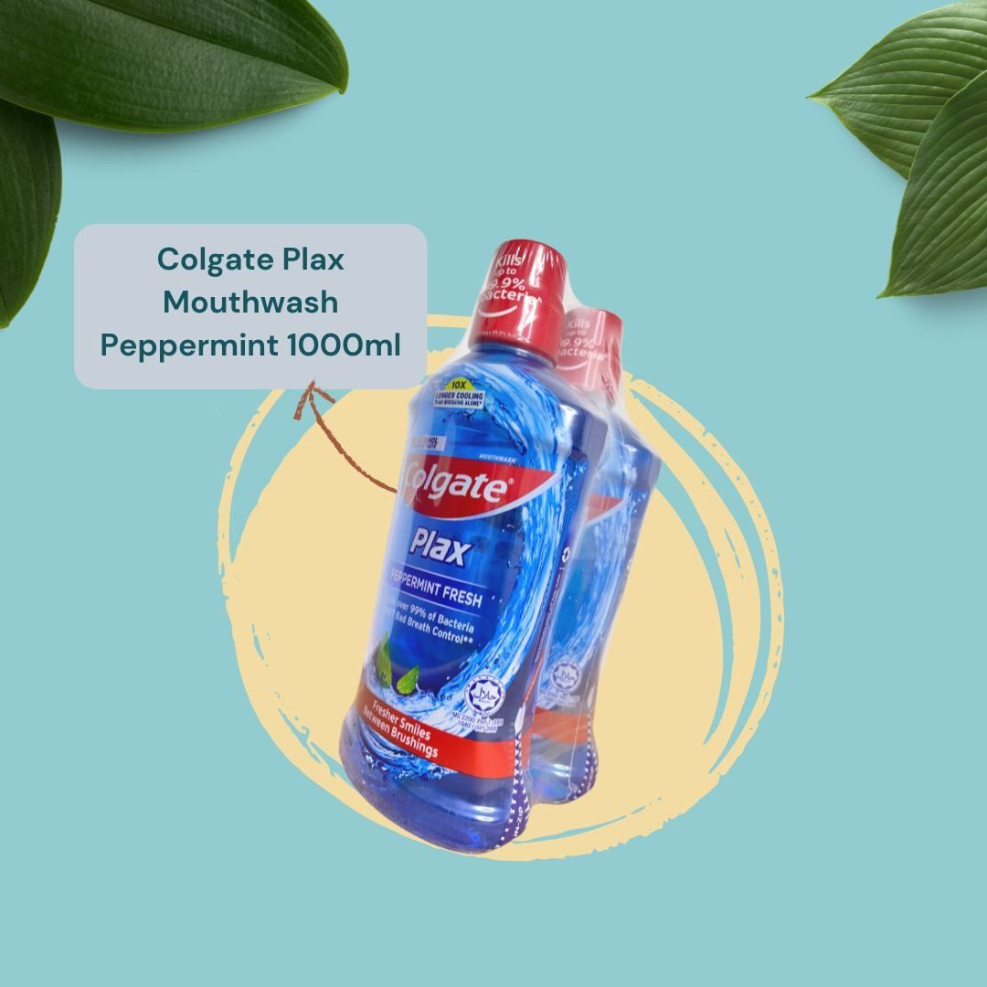 COLGATE PLAX MOUTHWASH PEPPERMINT(1 LITER), Beauty & Personal Care ...