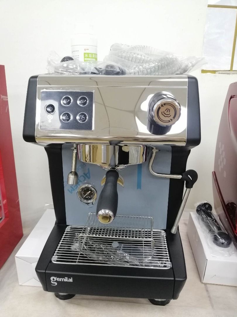COMMERCIAL SEMI AUTOMATIC ESPRESSO MACHINE BLACK & RED CRM3200C, TV ...