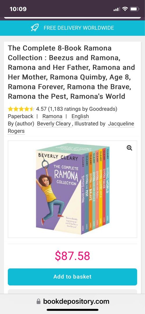 Complete Ramona Boxed Set by Beverly Cleary, Hobbies & Toys, Books ...