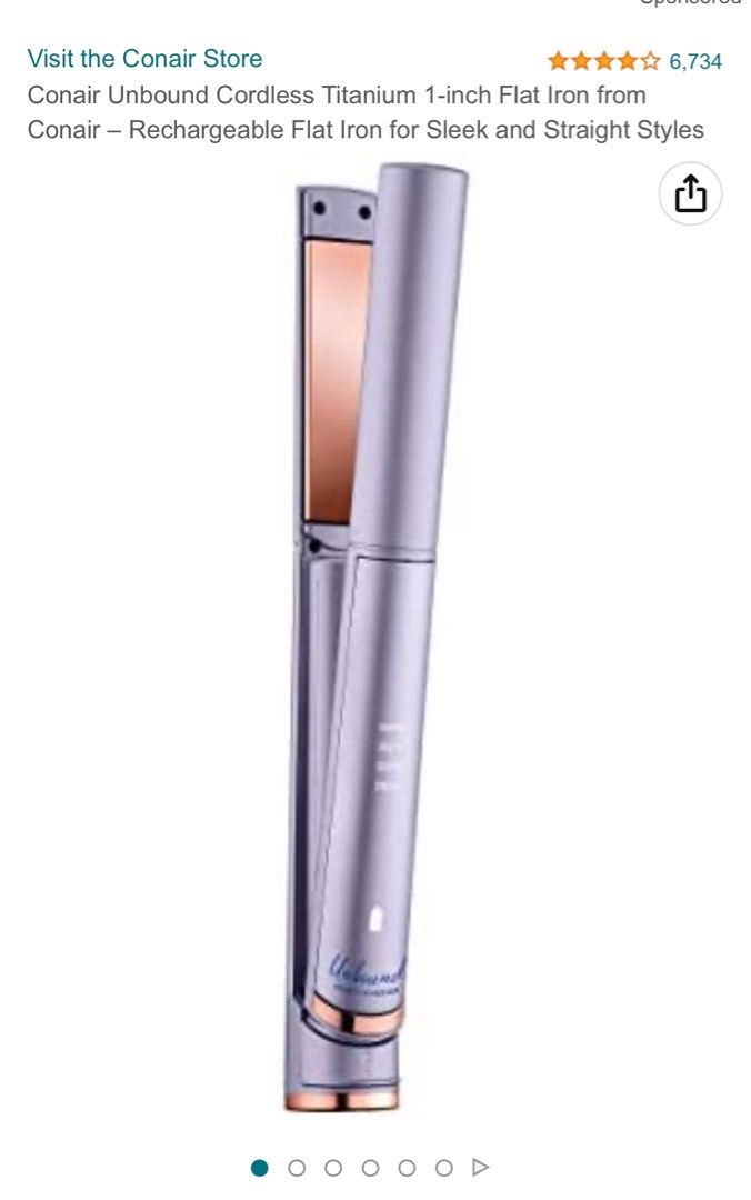 Conair Unbound Rechargeable Cordless Flat Hair Iron, Beauty & Personal ...