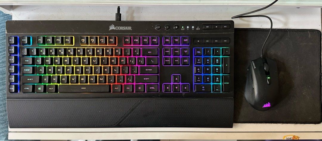 Corsair K57 RGB 無線鍵盤 + HARPOON RGB 無線滑鼠, 電腦＆科技, 電腦周邊及配件, 電腦鍵盤及相關產品 ...