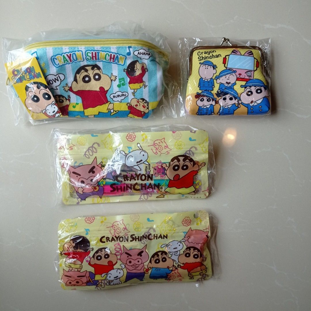 Crayon Shin Chan Collection - Pouch, Coin purse, 5 Pieces Stationary ...