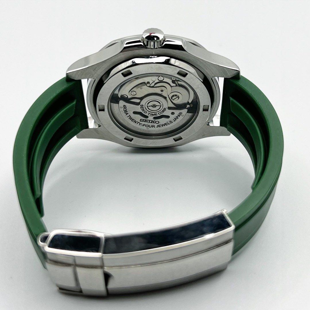 Custom Seiko Mod Dark Green Waffle Aquanaut 42mm, Men's Fashion ...