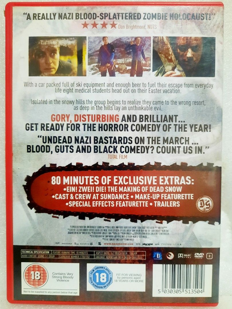 Dead Snow Dvd Horror Zombie Hobbies And Toys Music And Media Cds And Dvds On Carousell