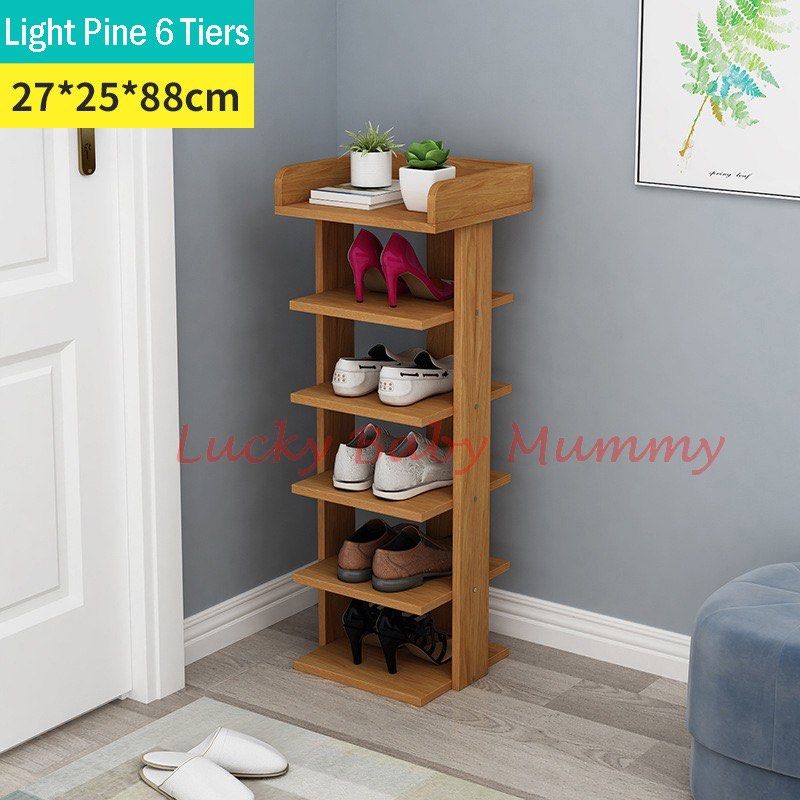 Doorway Single Shoe Rack Wooden Shoe Shelf/ 6/7/8 Tier Shoe Rack ...