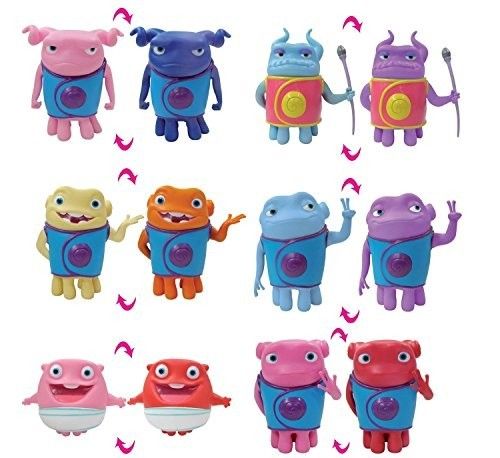 Dreamworks Home Movie 4" 6 Color Changing Boov Figures Baby Boov ...