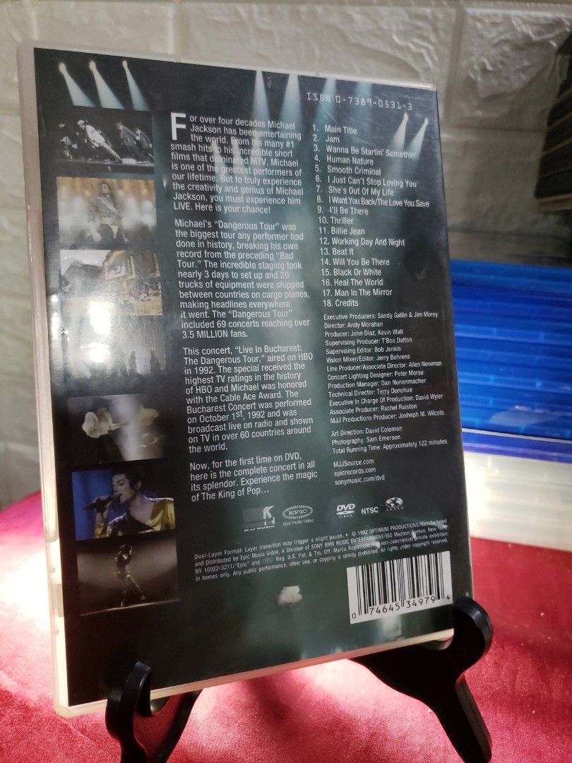 DVD LIVE CONCERT - MICHAEL JACKSON _ LIVE IN BUCHAREST : THE DANGEROUS TOUR DVD, Hobbies & Toys ...