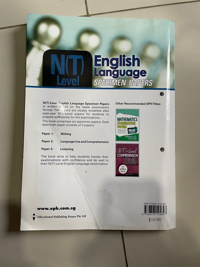 English Language Specimens Paper exam format for NT, Hobbies & Toys ...