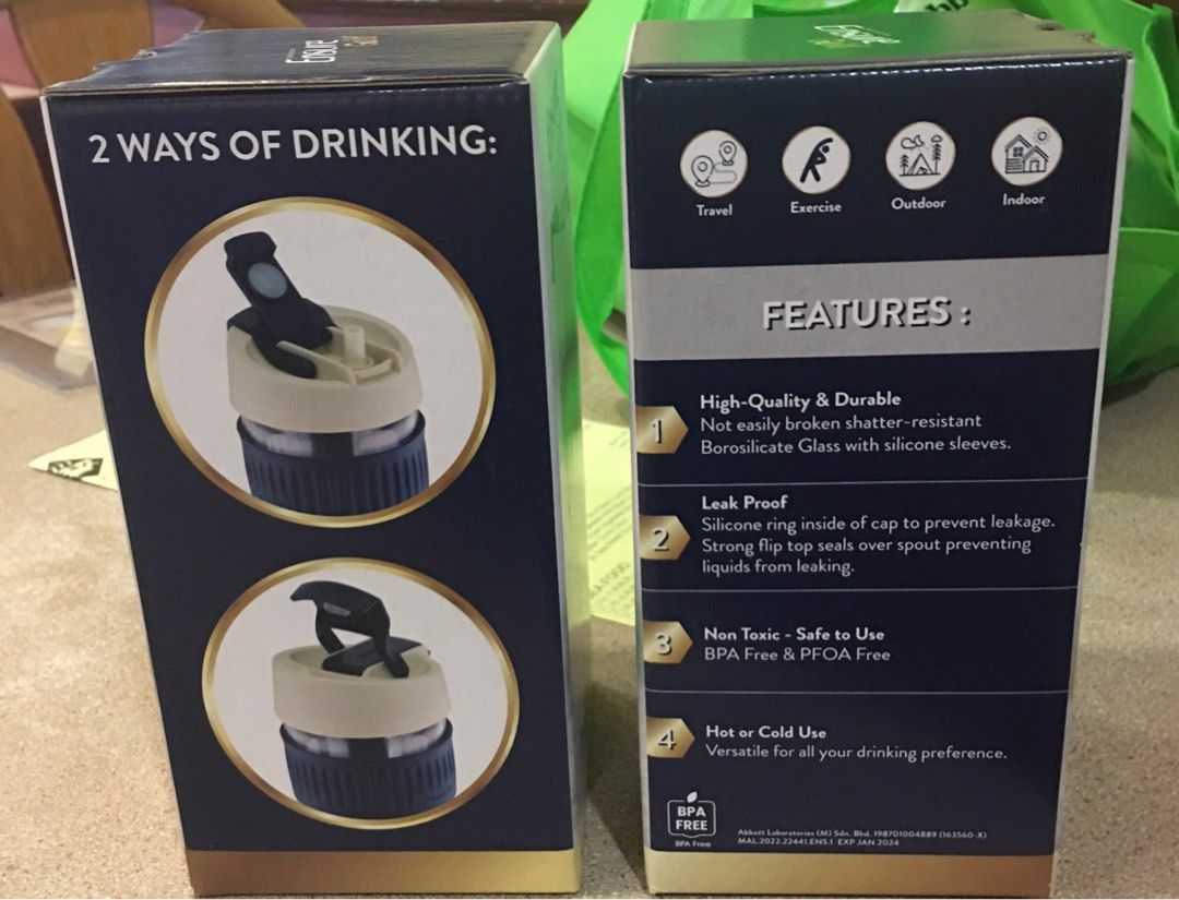 Ensure Gold Borosilicate Glass Mug, Food & Drinks, Other Food & Drinks ...