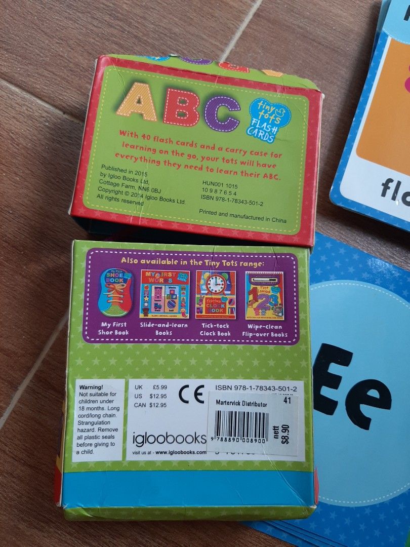 Flashcard abc tiny tots, Buku & Alat Tulis, Buku Anak-Anak di Carousell