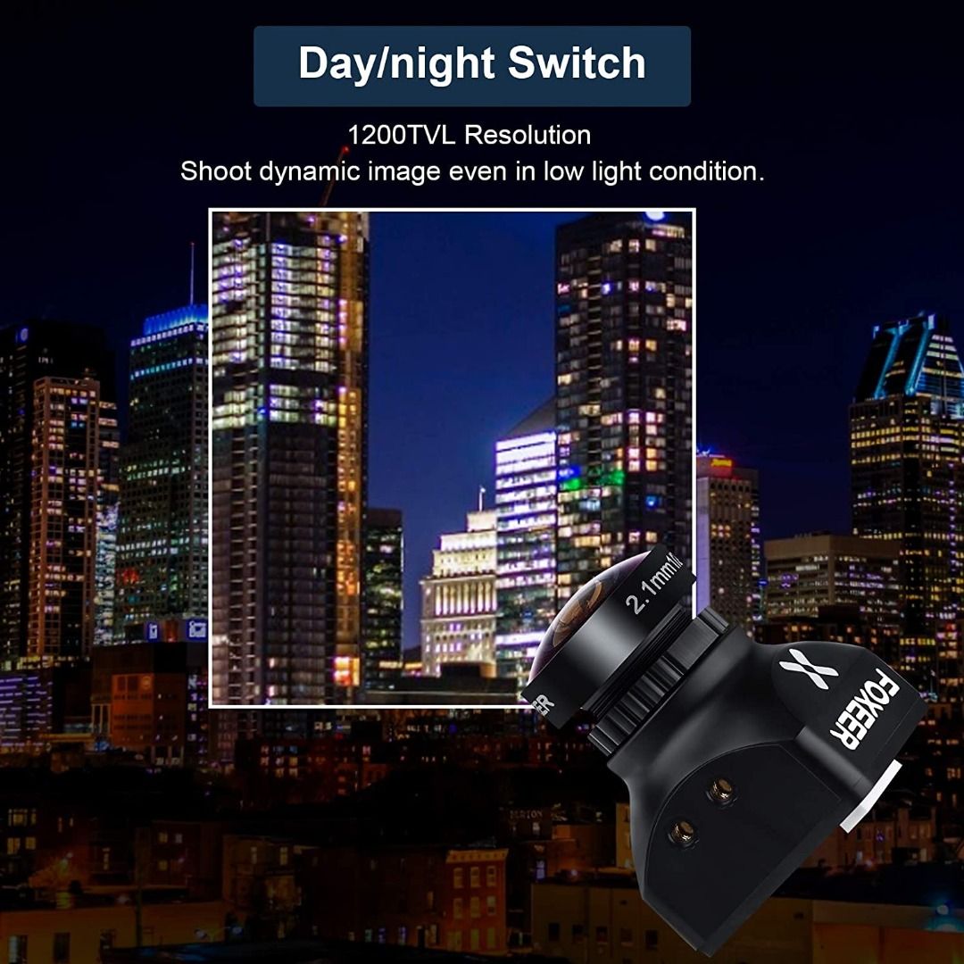 FPV Camera: Foxeer Razer Mini Cam 1200TVL 2.1mm Lens FOV 125 Degree PAL ...