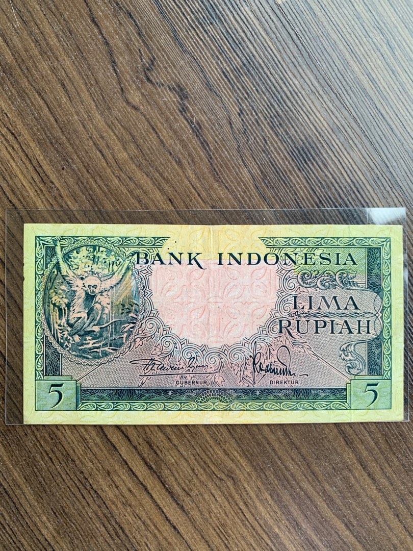 G179 - Indonesia 1957 5 Rupiah Banknote, Hobbies & Toys, Memorabilia ...