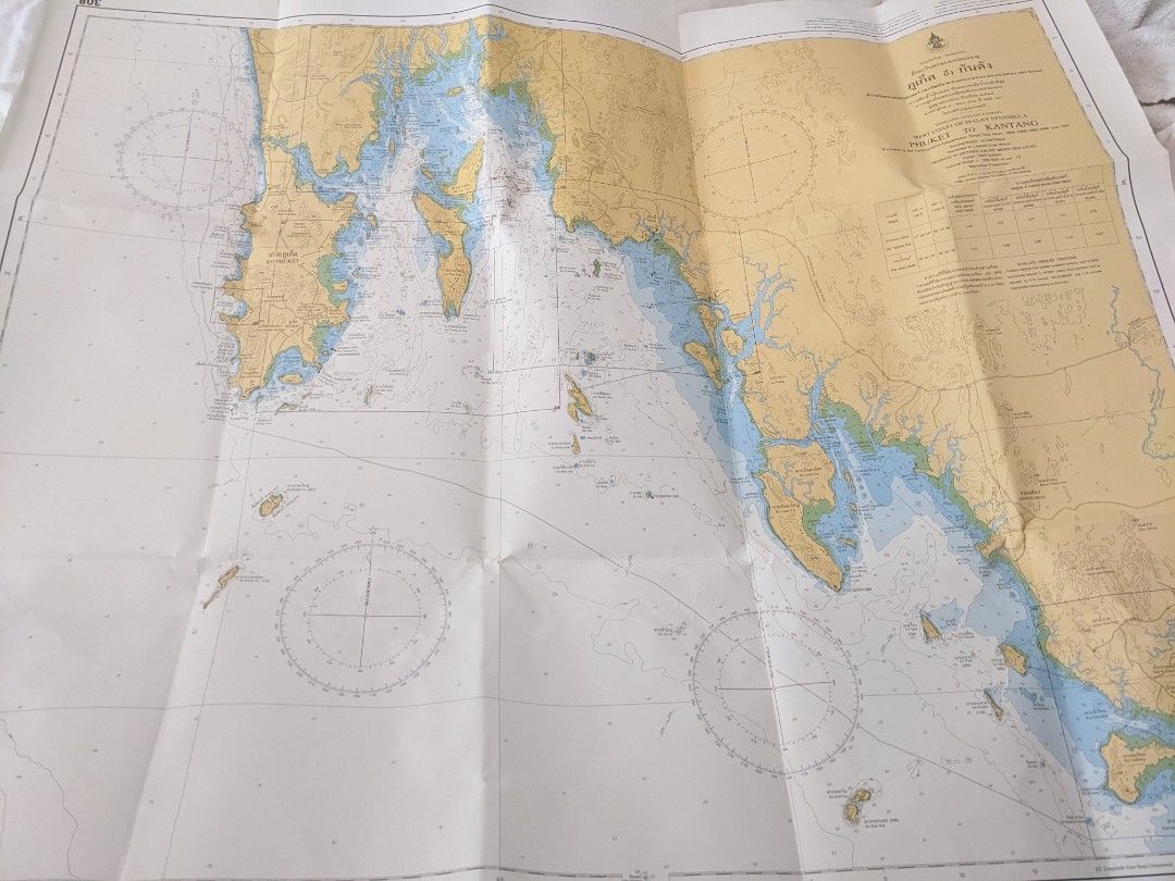 Give away nautical map of adaman sea (phuket), Hobbies & Toys, Books & Magazines, Travel ...