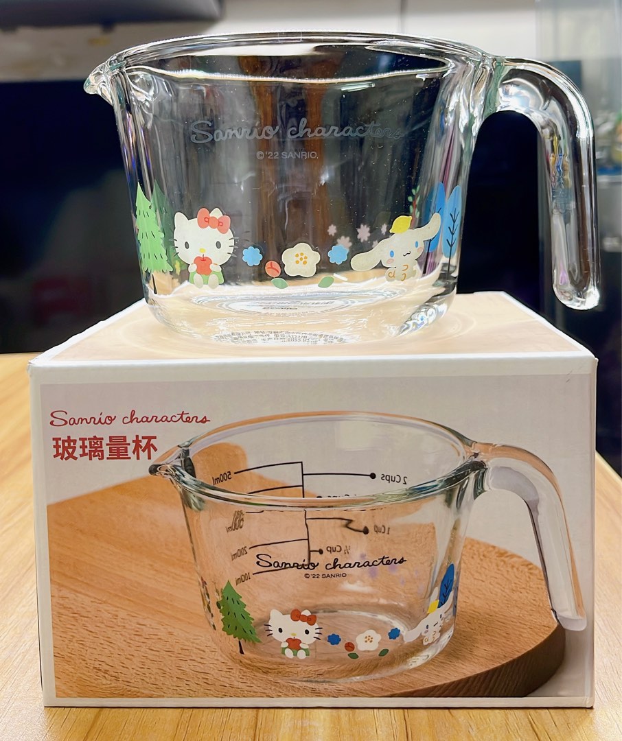 Sanrio Characters/Hello Kitty Glass Measuring Cup, Furniture & Home ...