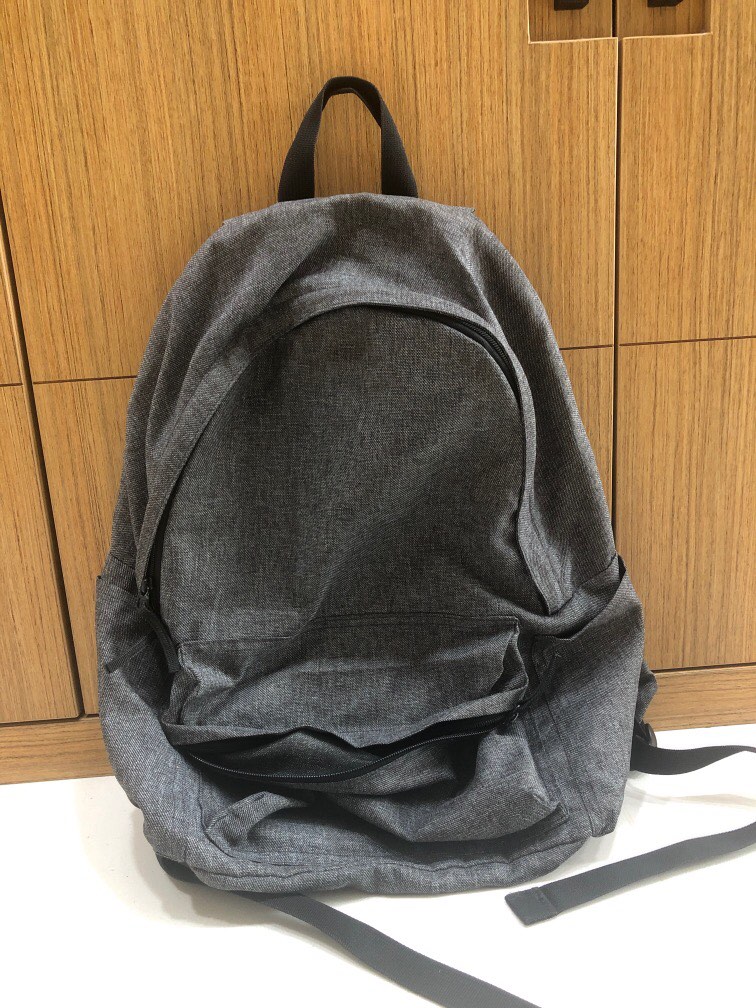 Muji Grey backpack, Women's Fashion, Bags & Wallets, Backpacks on Carousell