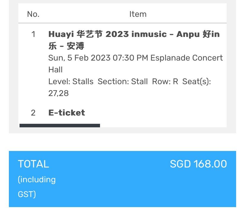 Huayi Festival 2023 An Pu Concert (CAT1 tix), Tickets & Vouchers, Event Tickets on Carousell