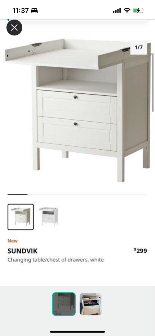 IKEA Sundvik changing table, Babies & Kids, Baby Nursery & Kids ...